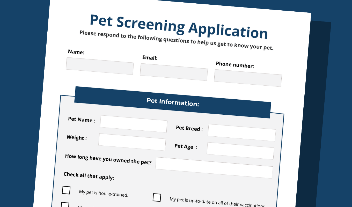 Conduct a Pet Screening: Template included | Smartwebs